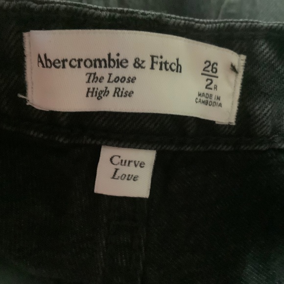 Abercrombie & Fitch | Jeans | Womens Curve Love High Rise Loose Black ...